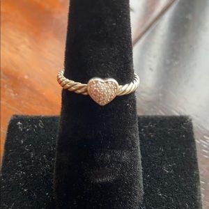 David Yurman | Jewelry | David Yurman Petite Pave Heart Ring Wdiamonds ...